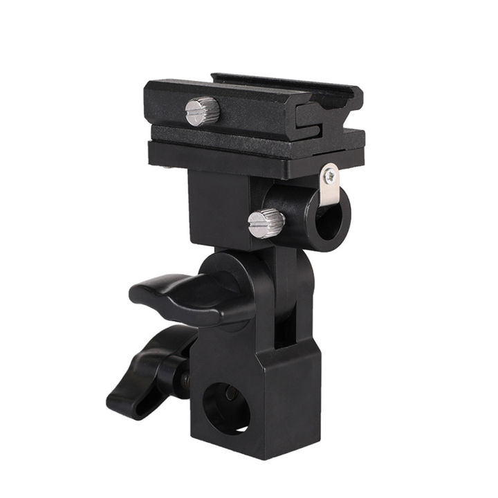 LM Photo Flash Adapter Hot Shoe Swivel Mount Light Stand Bracket B ...