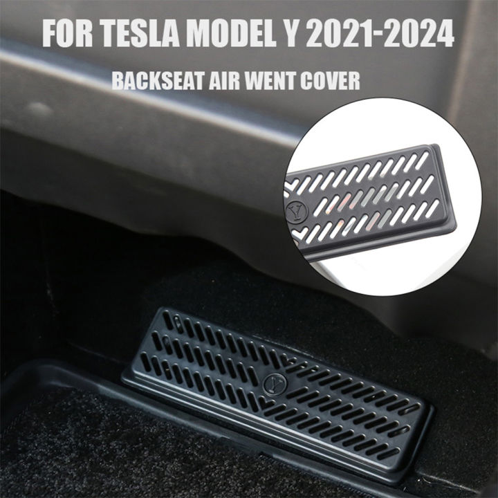 Gbkeot Tesla Model Y Backseat Air Vent Cover Air Flow Vent Grille ...