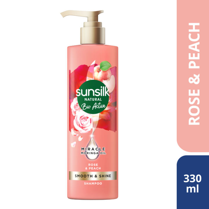 SUNSILK Natural Bio Active Smooth & Shine Shampoo 330ml | Lazada