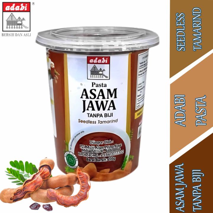 Seedless Tamarind - Adabi - Bumbu Pasta Asam Jawa Tanpa Biji - 200gr ...