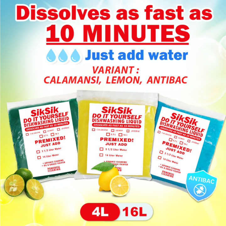 [SIK-SIK] DIY Dishwashing Liquid Kit (4L - 16L Yield) - Easy Mix ...