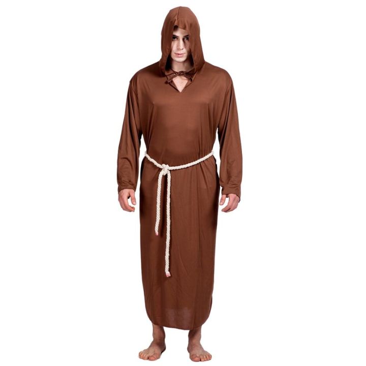Medieval Men's Monk Costumes Adult Halloween Cosplay Robe | Lazada