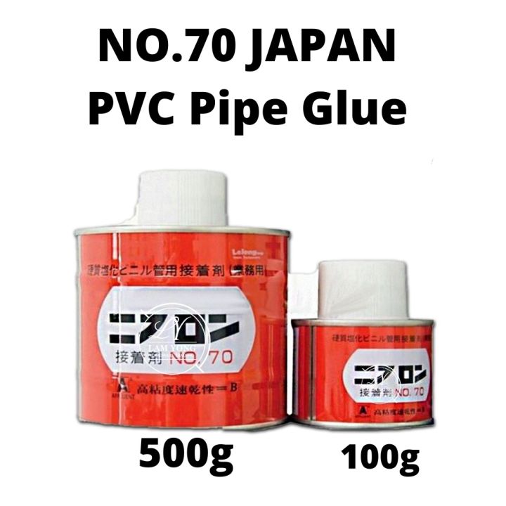 100% ORIGINAL NO.70 Japan PVC Pipe Glue Solvent Cement Gum 100G/500G ...