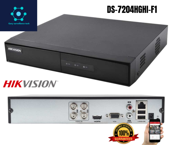 DVR for CCTV | HikVision 4 Channel DS-7204HGHI-F1 Turbo HD optional hdd ...