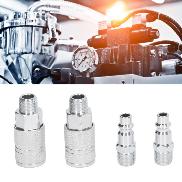 Air Hose Fittings Thickened Plating Air Coupler Kit for Air ...