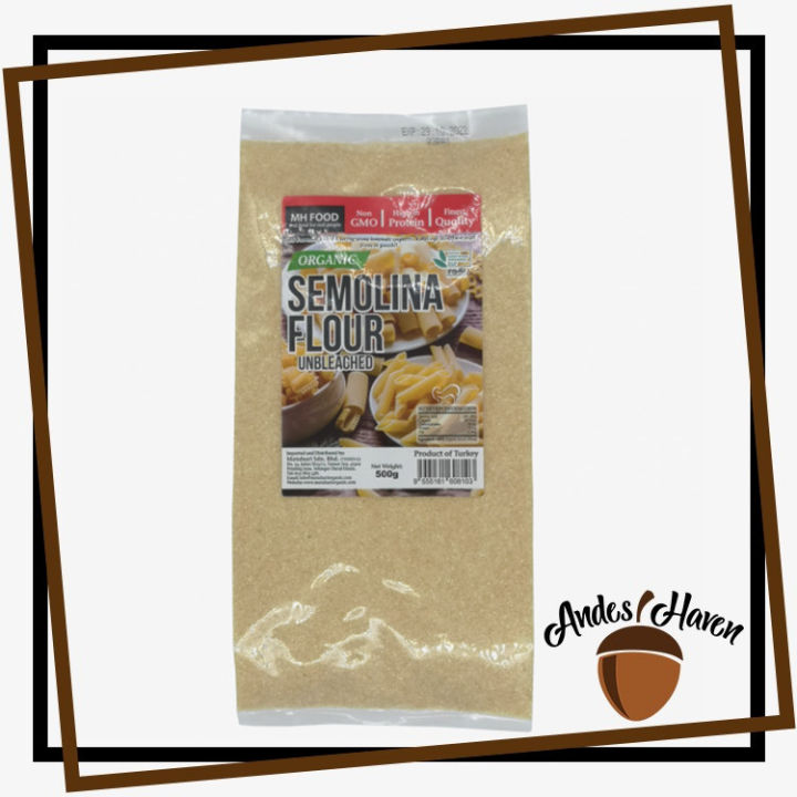 【MH Food】Semolina Flour Unbleached - 500g | Lazada
