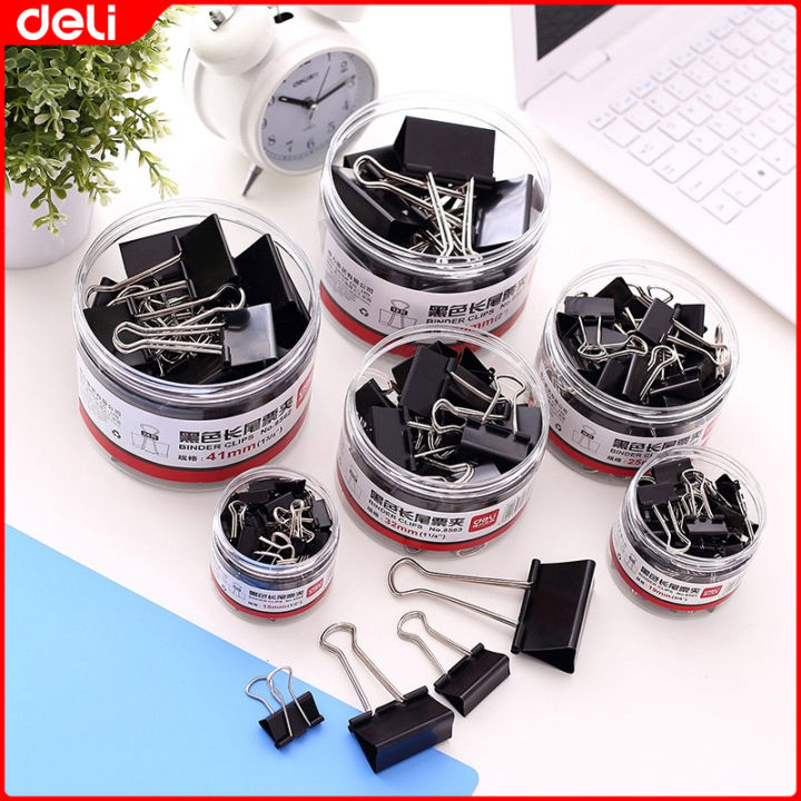 Deli Large Medium Small Office Study Binder Clips Black E8564A | Lazada PH