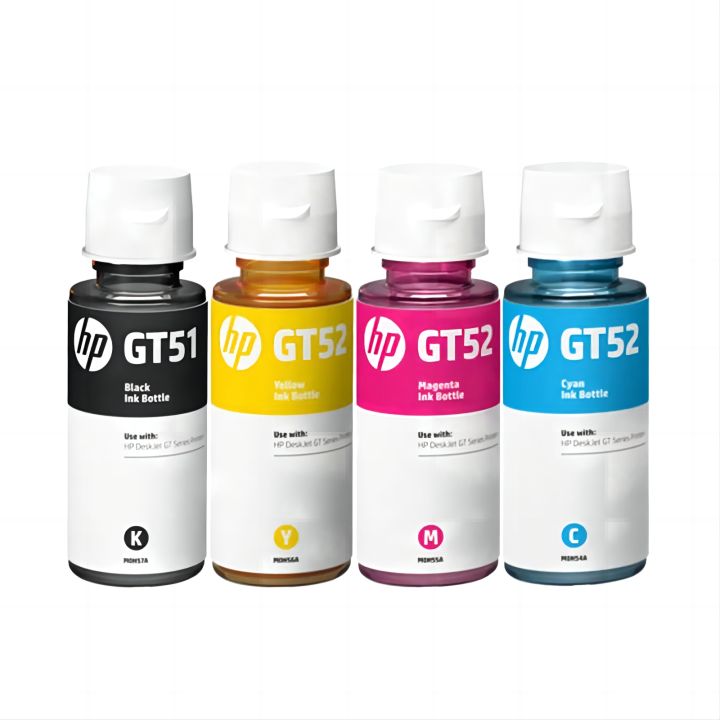 [100% Genuine] HP GT51 Black / GT52 Cyan Magenta Yellow Original Refill ...