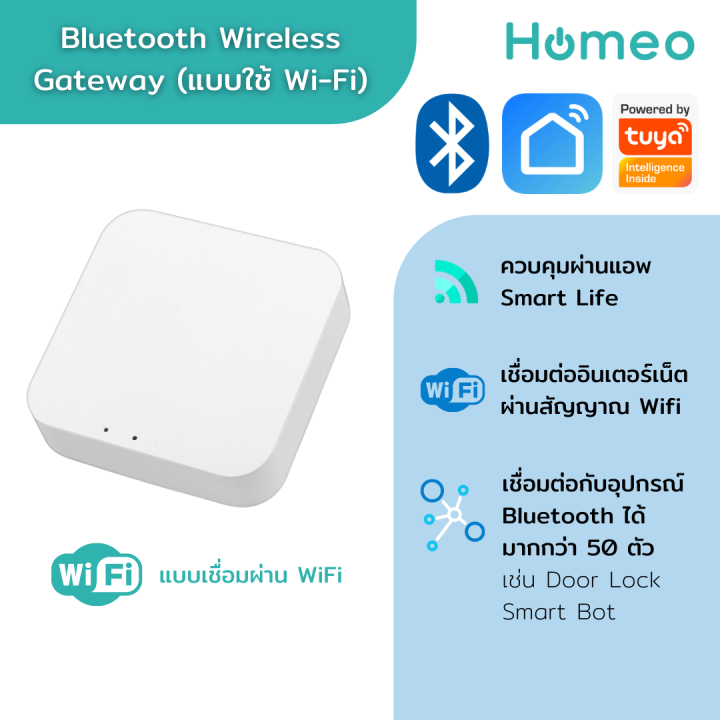 Tuya Bluetooth Wireless Gateway Hub เกตเวย์ Bluetooth สำหรับเชื่อมต่อ ...