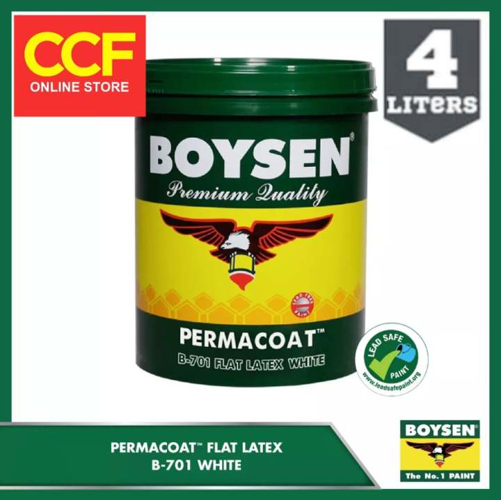 Boysen Flat Latex White 4 Liters / 1 Gallon | Lazada PH