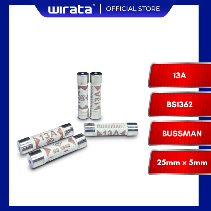 FUSE PLUG 13A Bussman BS1362 (10PCS) | Lazada