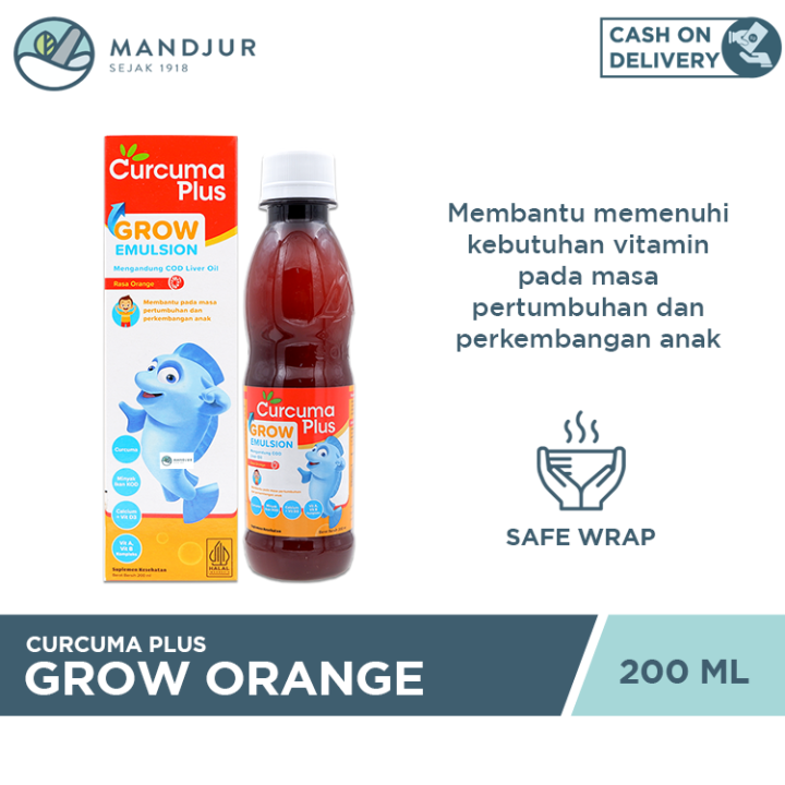 Curcuma Plus Grow Emulsion Rasa Jeruk 200 mL - Suplemen Kesehatan Anak ...