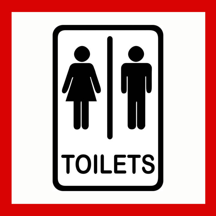 Restroom Signage Laminated/Sticker/PVC/Sticker | Lazada