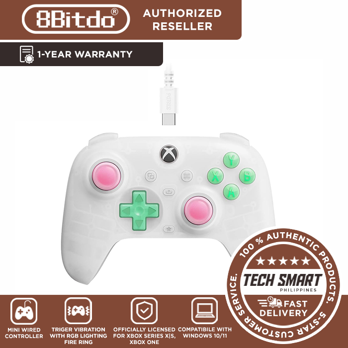8Bitdo Ultimate Mini Wired Controller for Xbox with RGB Lighting Fire ...