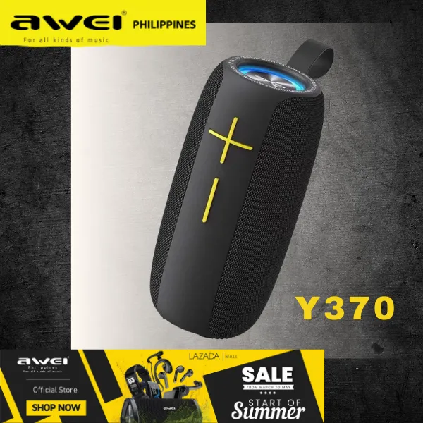 Awei Y370 Portable Bluetooth Wireless IPX6 Speaker Outdoor TWS ...