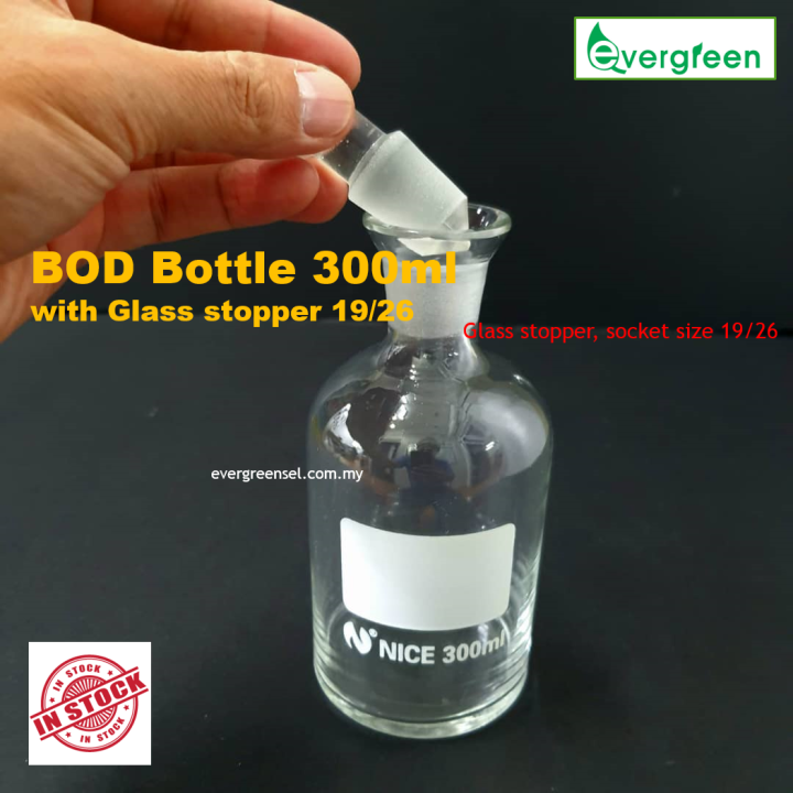 300ml BOD Bottle with Glass stopper for laboratory use | Lazada