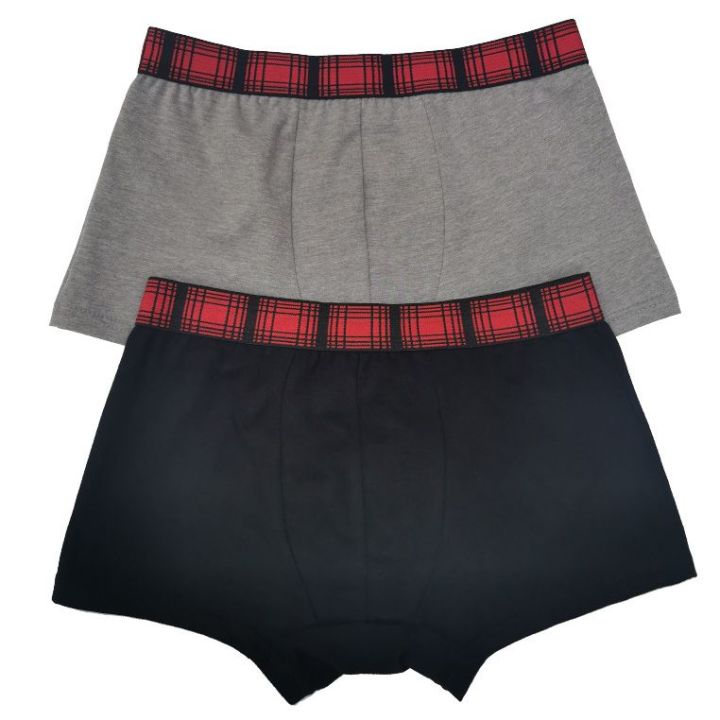 Brute Men's boxer trunks (boyleg) 2in1 - checkered red | Lazada PH