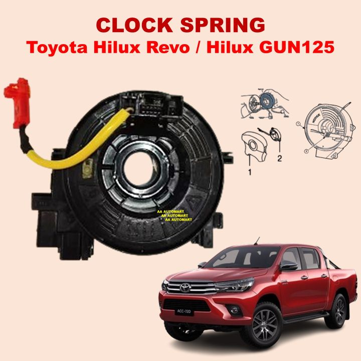 ORIGINAL Toyota Hilux Revo / Hilux GUN125 Airbag Spring Cable Clock ...