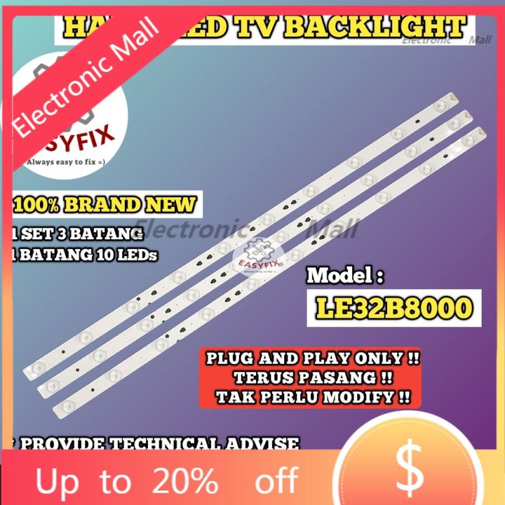 Haier TV backlight strip LE32B8000 HAIER 32 INCH LED TV BACKLIGHT ...
