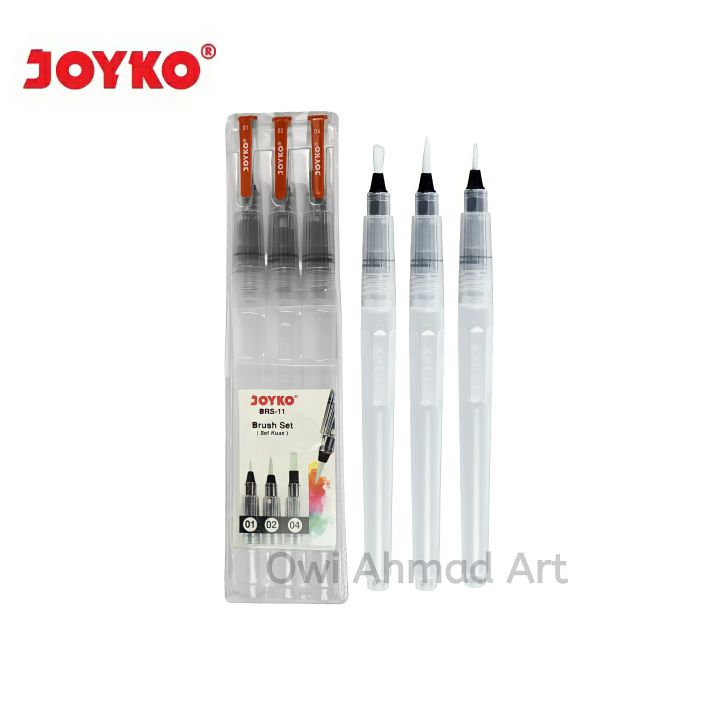 Kuas Lukis Cat Air Joyko BRS-11 set 3pcs - Kuas Joyko BRS-11 | Lazada ...