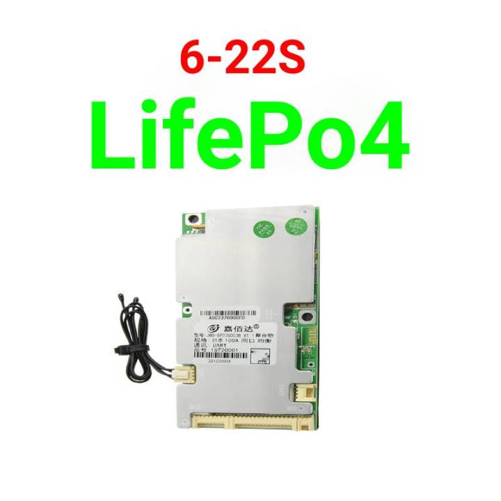 JBD Smart BMS 36V 48V 60V Lifepo4 40A 50A 80A 100A Lithium Battery 6S ...