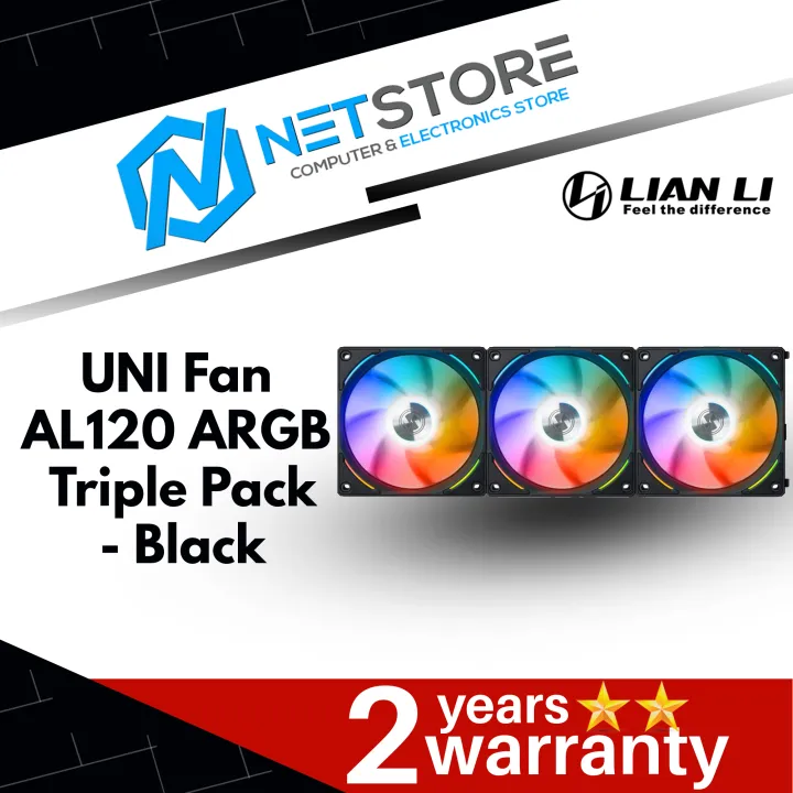 LIAN LI UNI Fan AL120 ARGB TRIPLE PACK CASING FAN (BLACK) - AL120-3B ...