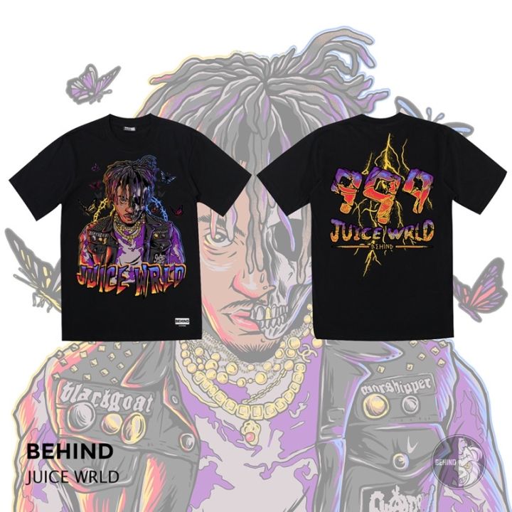 NEW เสื้อยืด BEHIND CLOTHING ลาย “JUICE WRLD” | Lazada.co.th