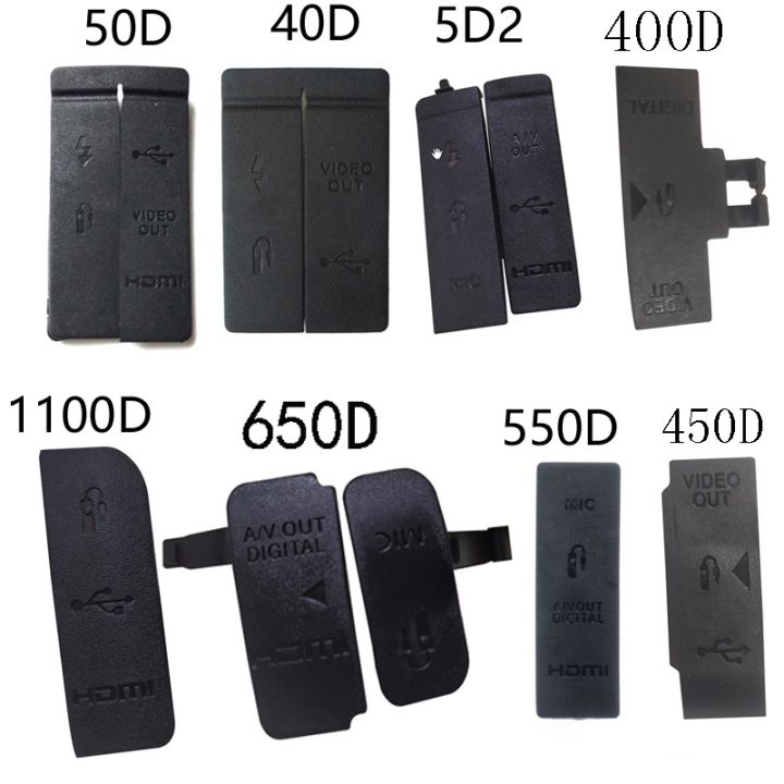 USB Rubber Door Bottom Cover For Canon 7D 50D 40D 400D 450D 550D 600D ...