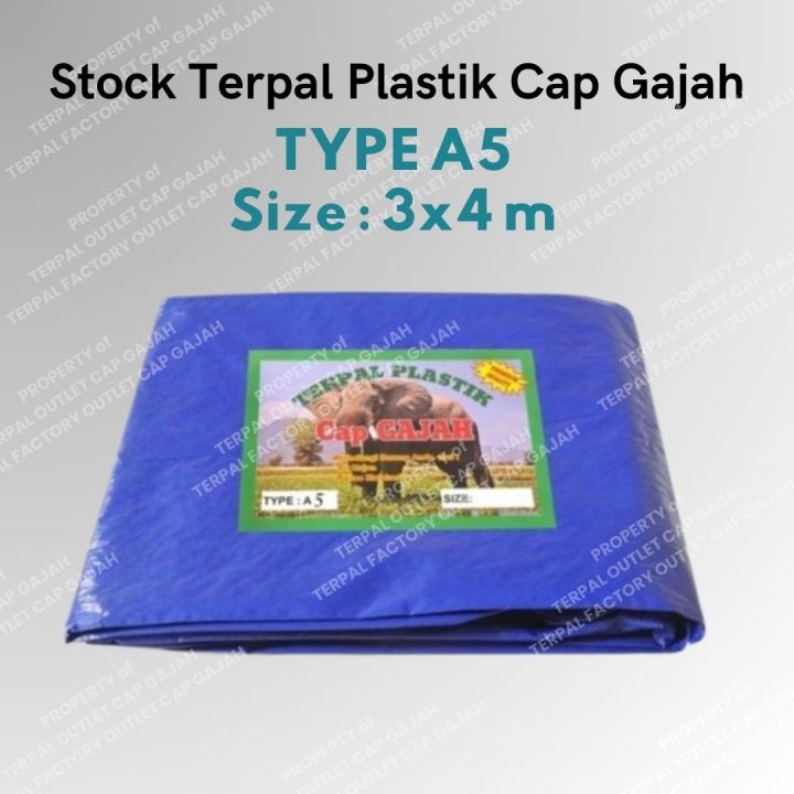 TERPAL PLASTIK A5 UKURAN 3x4 Meter Merk CAP GAJAH | Lazada Indonesia