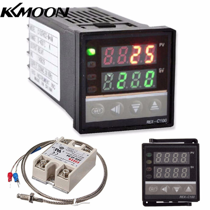 KKmoon Digital LCD PID REX-C100 Temperature Controller Set + K ...