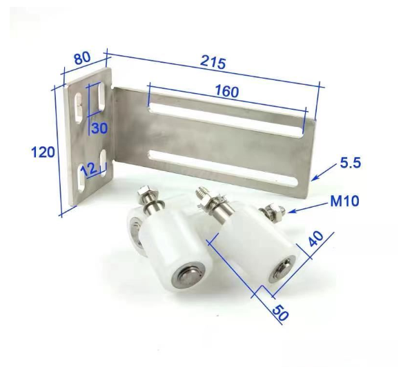 Sliding door guide roller with L-pillar bracket double adjustable nylon ...