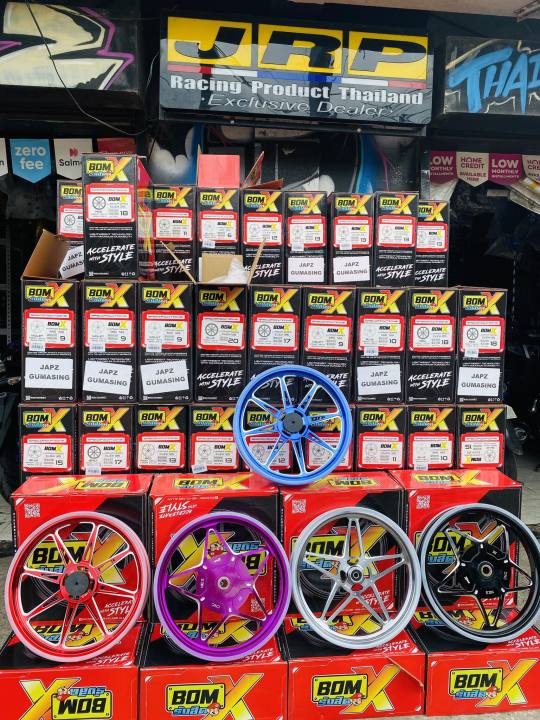 BOM RANGSIT CNC MAGS 8 SPOKES/5 SPOKES STAR CLICK 125 BLACK/RED/BLUE ...
