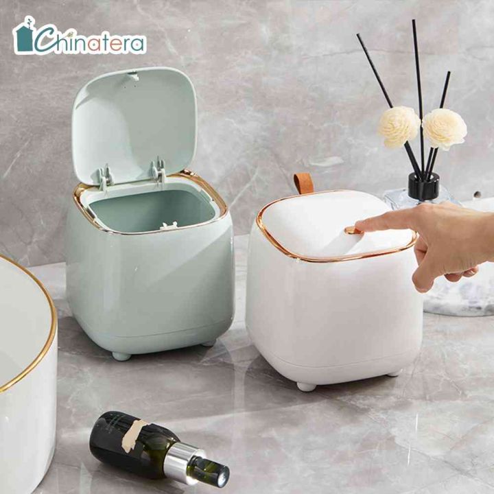 Chinatera Table Top Trash Can Press Type Living Room Luxury ...