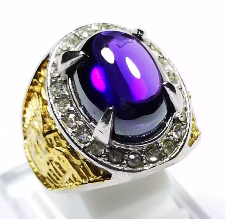 Batu Cincin Permata Akik Kecubung Ungu / Kecubung King Purple / Batu ...
