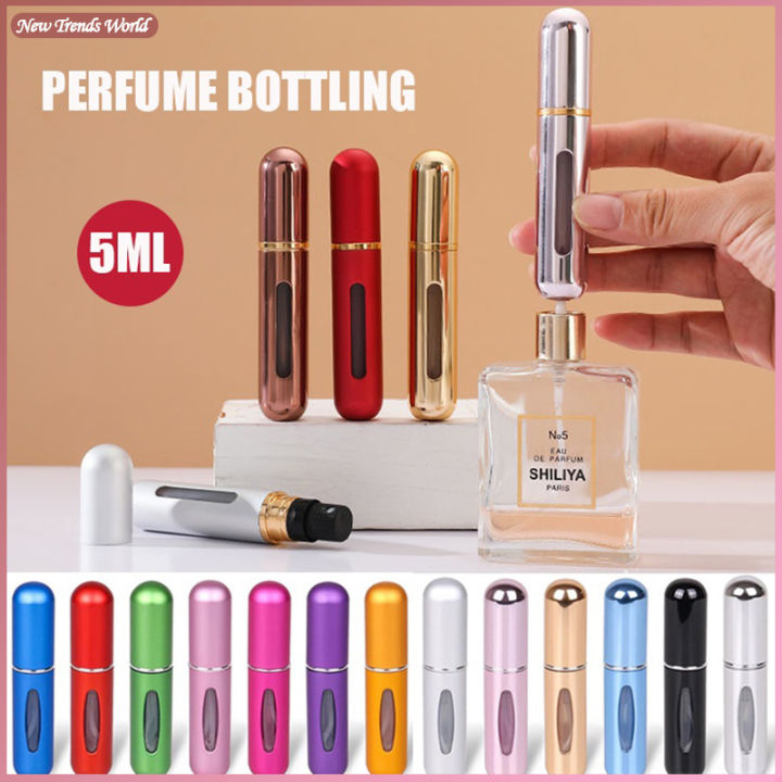 mini perfume Refillable spray bottle Travel Atomizer 5ml Alcohol pump ...