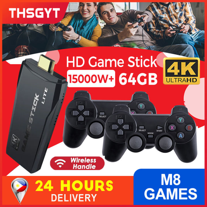 4K HD M8 Video Game Console Built in 10000 Classic Games Console 64G ...