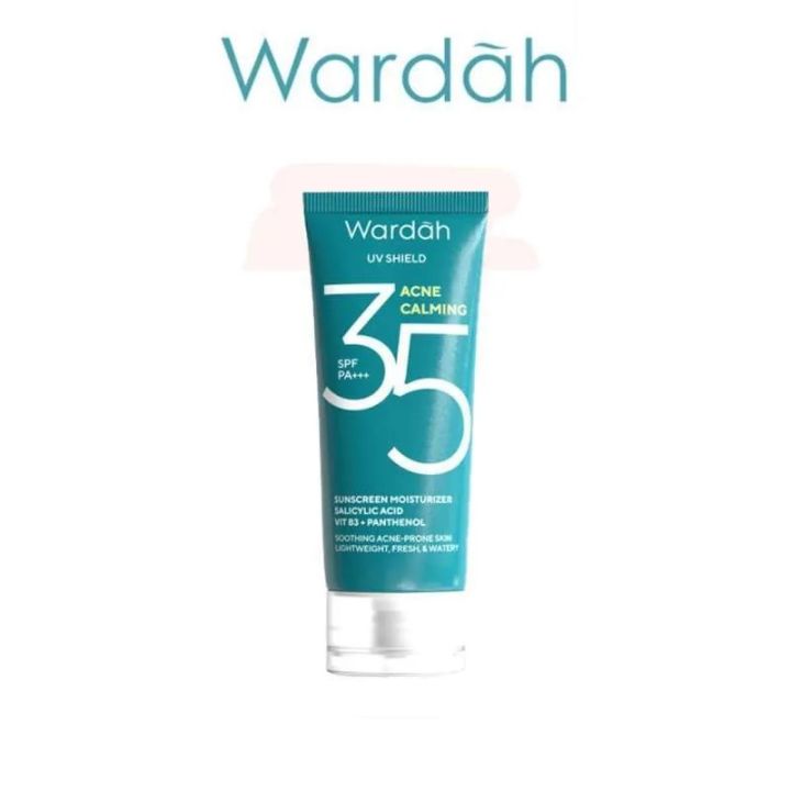 Wardah UV Shield Acne Calming Sunscreen Moisturizer SPF 35 PA ...