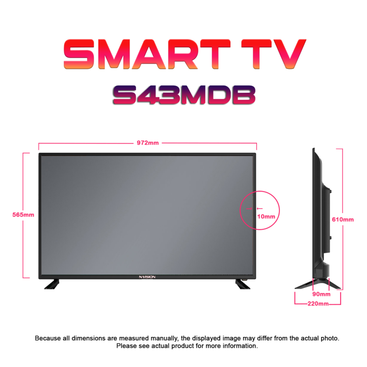 NVISION S43MDB 43 Inch Smart TV With ISDB-T Digital Receiver | Youtube ...
