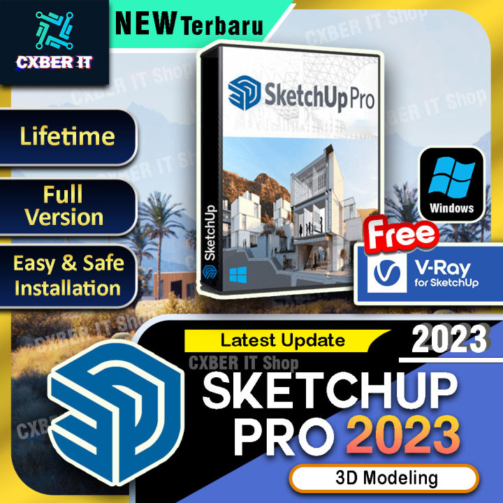 SketchUp Pro 2023/2022/2021 + FREE V-Ray [With Video Install Guide ...
