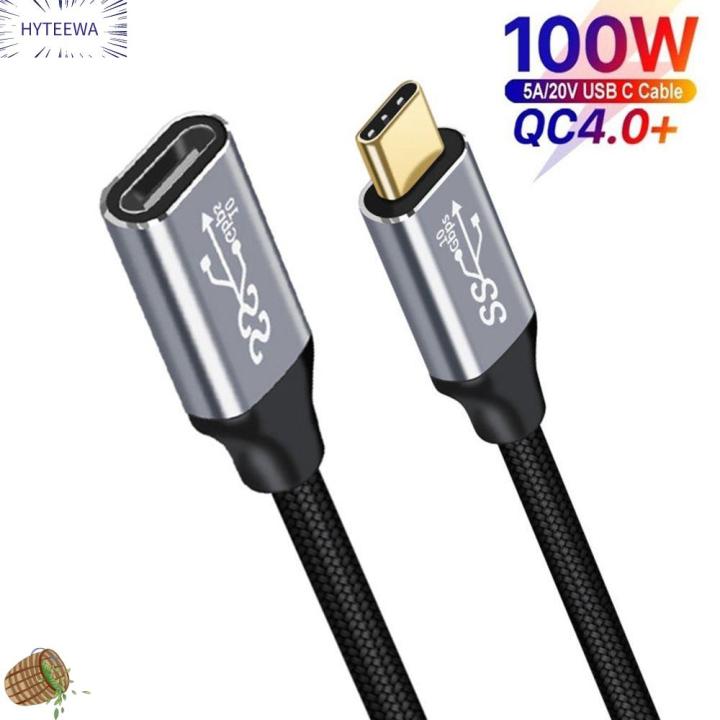 HYTEEWA Laptop Male to Female PD 100W 10Gbps Extension Cable Type C ...