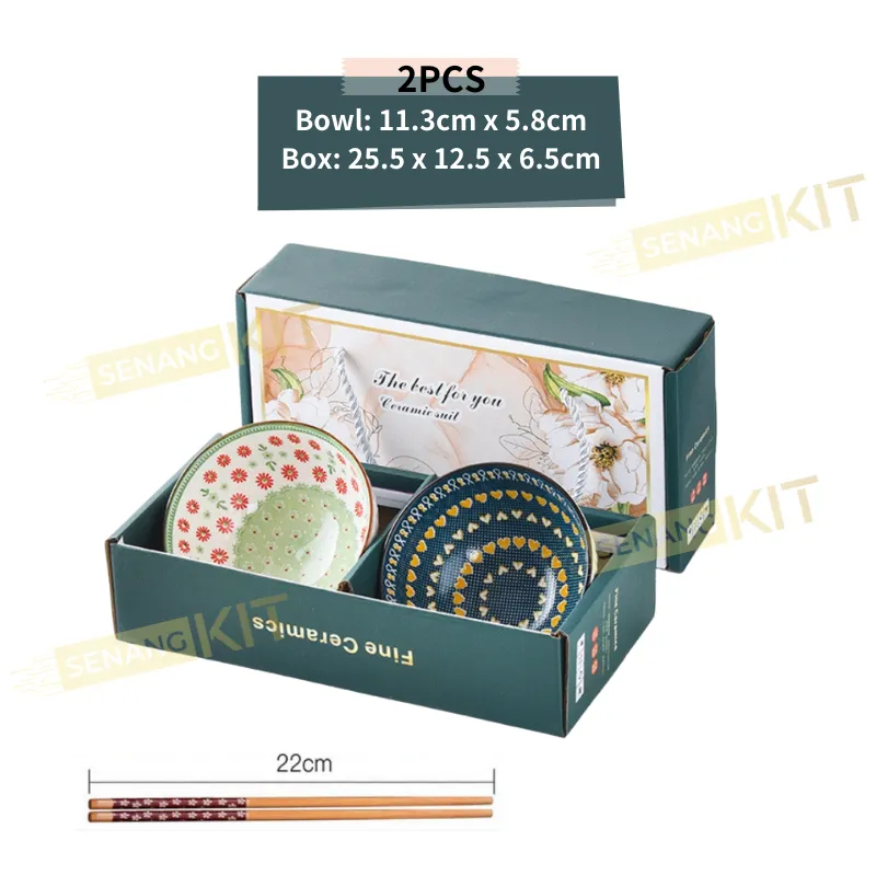 Flower Rice Bowl Ceramic Bowl Porcelain Bowl Plate Mangkuk Keramik ...