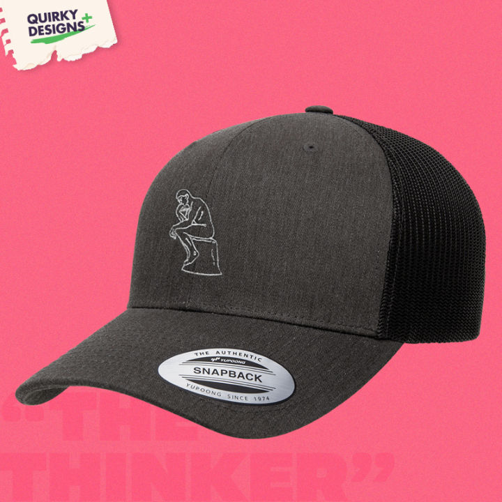 [QD+ Caps] "The Thinker" Yupoong 6606 Classic Retro Trucker Cap ...