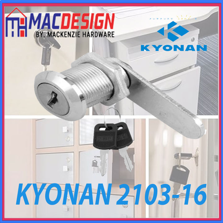 KYONAN 2103-16 FURNITURE LOCKS SERIES 2000, CAM LOCK WITH 35MM FLAT CAM ...