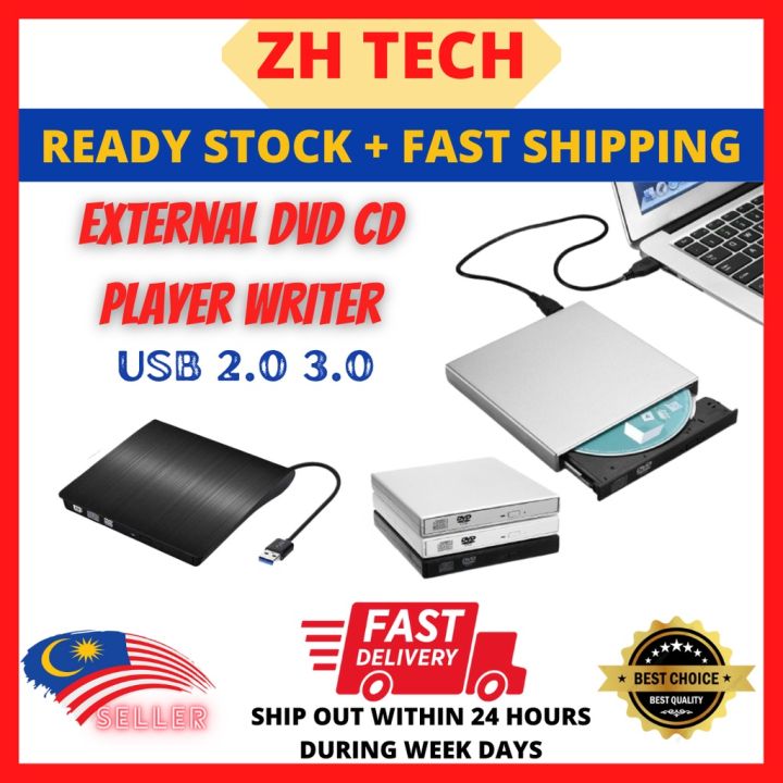 External DVD Drive USB 3.0 Optical CD R Rom Player Slim Portable RW ...