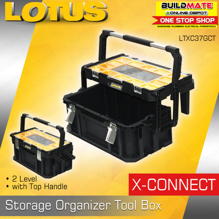BUILDMATE Lotus X-Connect Cantilever Tool Box with Top Handle Tool Box ...