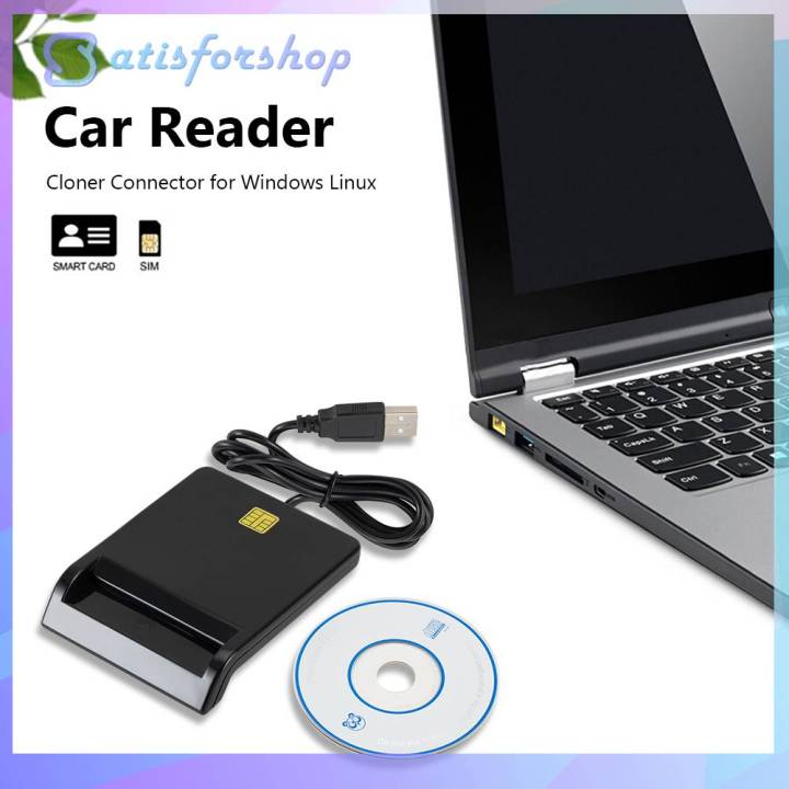 USB Smart Card Reader DNIE ATM CAC IC ID SIM Card Reader for Windows Linux | Lazada PH