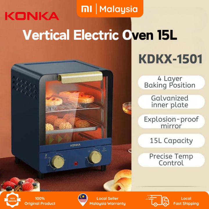 KONKA Vertical Electric Oven 15L | Four Layers of baked cube | Mirror ...
