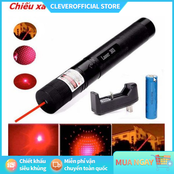 Đèn pin laser 303 cầm tay 3in1 siêu sáng chiếu tâm kim đèn trang trí ...