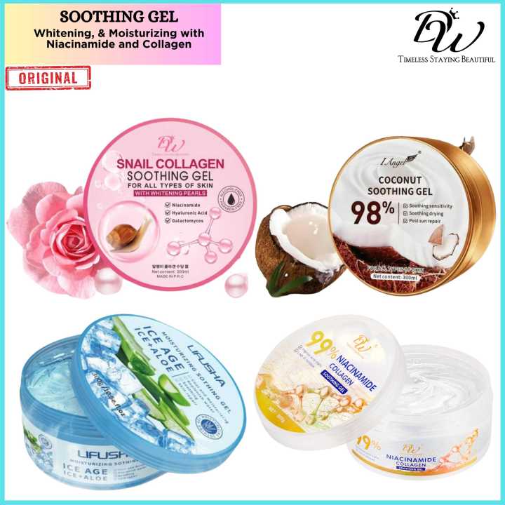 DW Soothing Gel Face Moisturizing and Whitening Snail, Coconut, Ice ...
