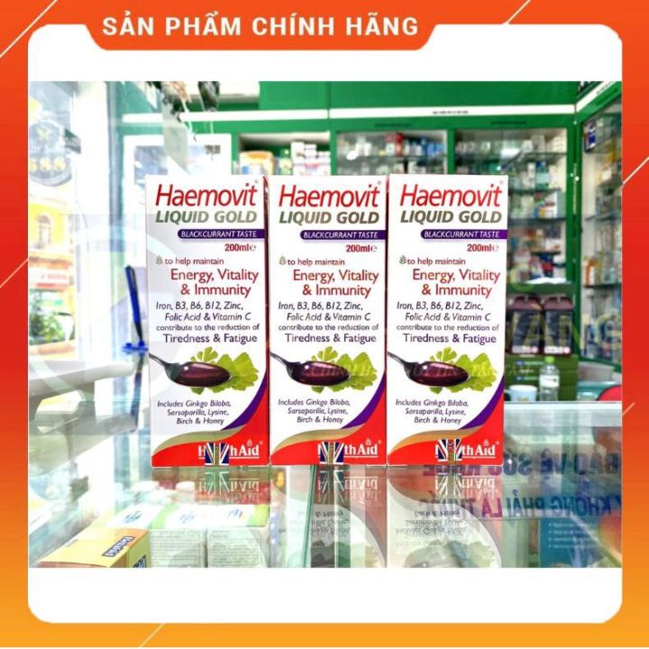 HAEMOVIT LIQUID GOLD 200ML - Siro Tăng Cường Sức Đề Kháng, Bổ Sung Sắt ...